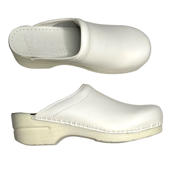 Dansko | Shoes | Dansko White Leather Clog Mule | Poshmark